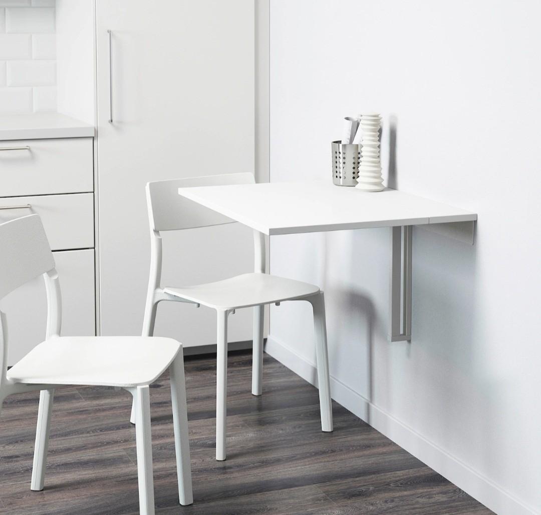 IKEA NORBERG DROP LEAF TABLE, Furniture & Home Living, Furniture ...