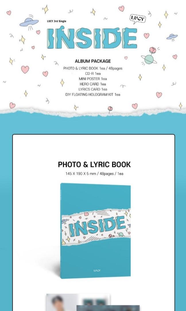 LUCY - Single Album Vol.3 [INSIDE], Hobbies & Toys, Collectibles & Memorabilia, K-Wave on Carousell