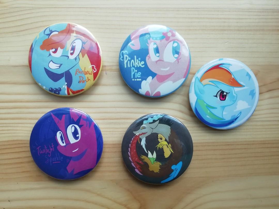 My Little Pony Pin Badges, Hobbies & Toys, Toys & Games on Carousell
