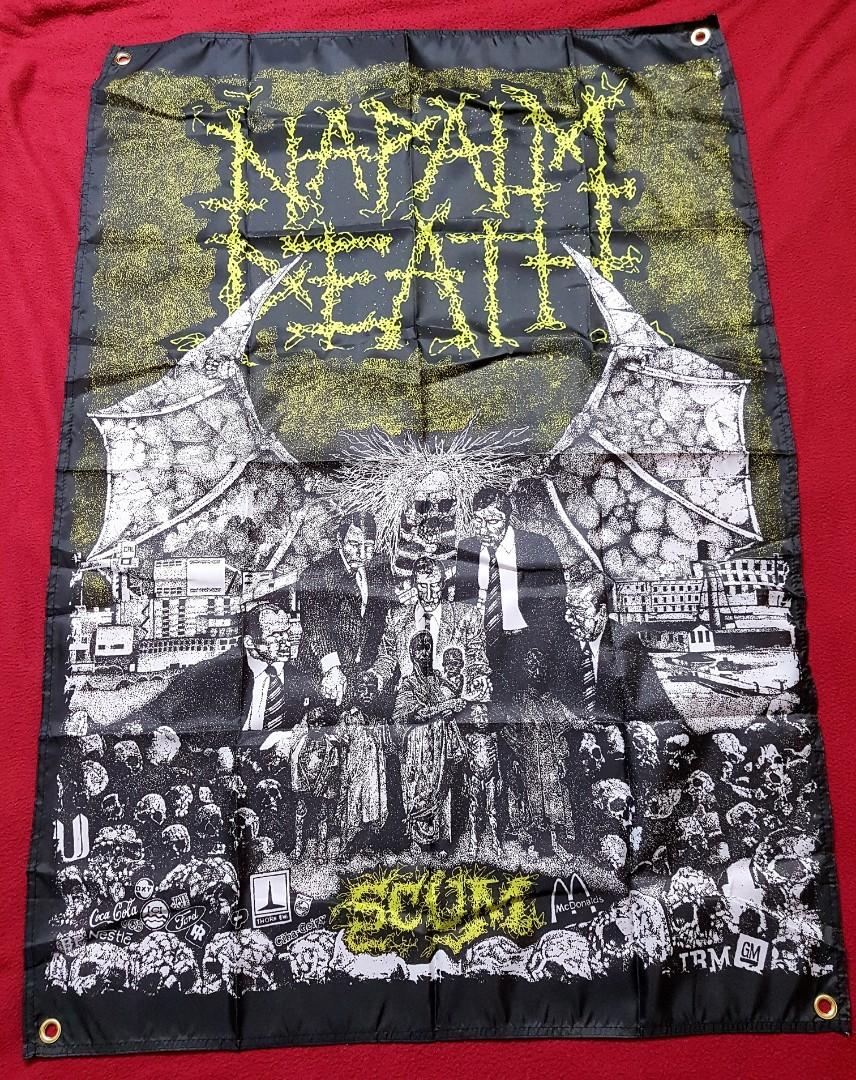 NAPALM DEATH SCUM TEXTILE FLAG, Men's Fashion, Tops & Sets, Tshirts ...