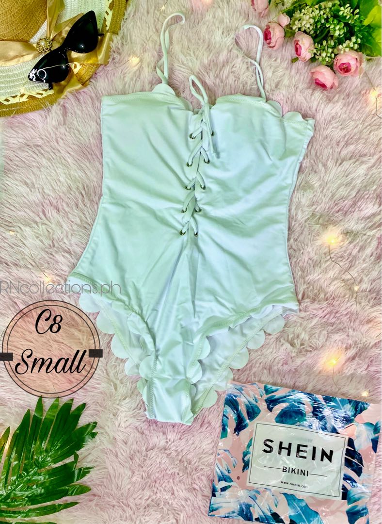 One piece white swimsuit, Women's Fashion, Swimwear, Bikinis ...