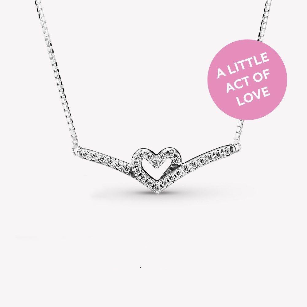 Pandora Heart Collier Necklace, Women's Fashion, Jewelry & Organisers ...