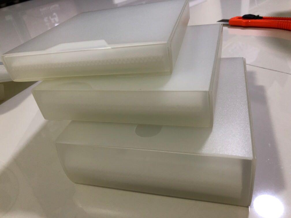 Set of 17 CD DVD Bluray plastic casing album organiser with cover ...