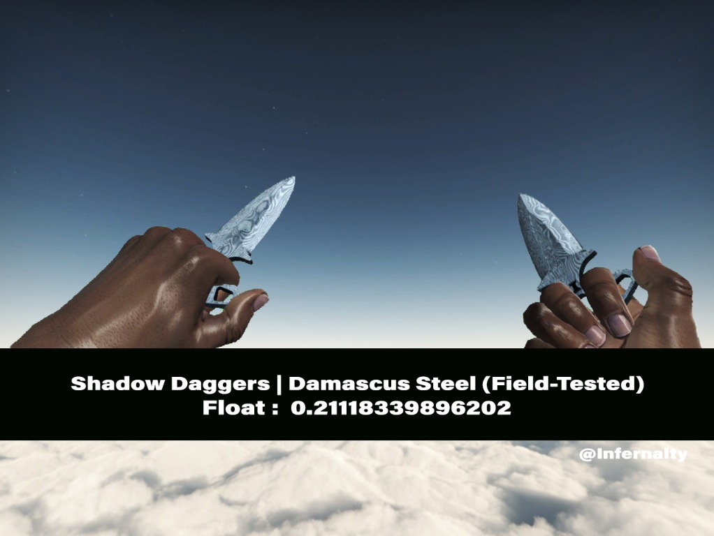 Shadow Daggers Damascus Steel FT CSGO SKINS KNIVES, Video Gaming ...