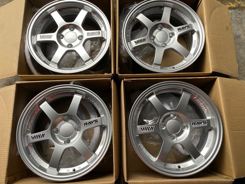 15" Volkracing TD37 Mags 4Holes pcd 100 Silver, Car Parts & Accessories ...