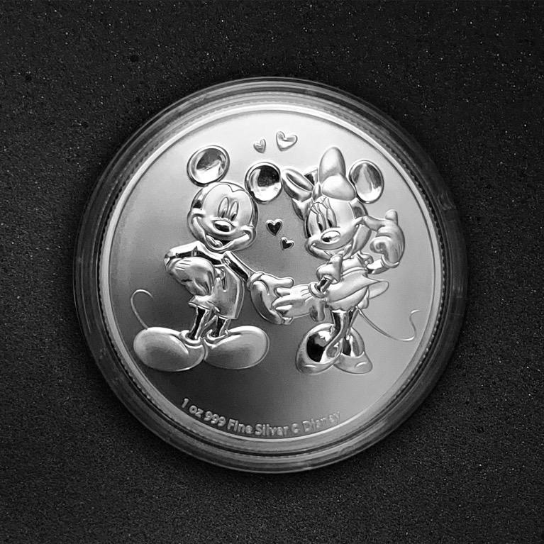 2020 Disney Mickey Minnie Mouse 1 oz Silver Coin with Capsule, Vintage ...