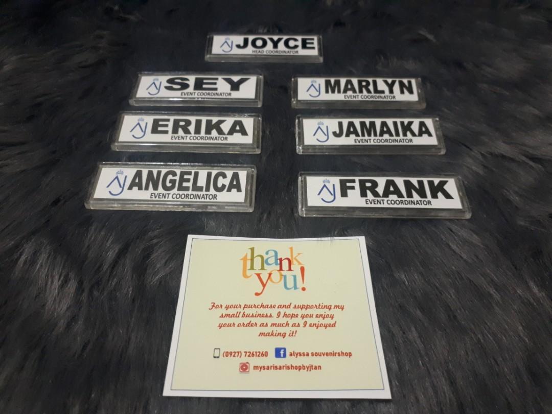Acrylic Name Plate, Hobbies & Toys, Stationary & Craft, Craft Supplies ...