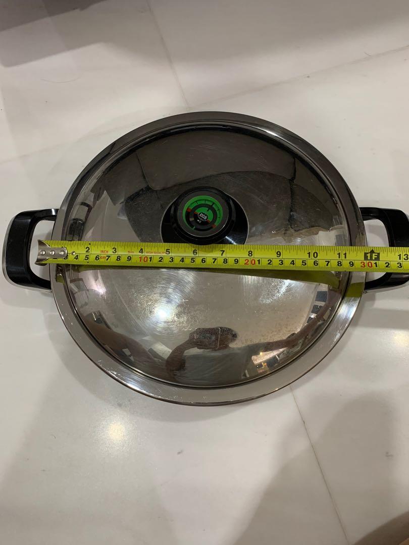 AMC 32cm 3L stainless steel frying pan, Furniture & Home Living ...