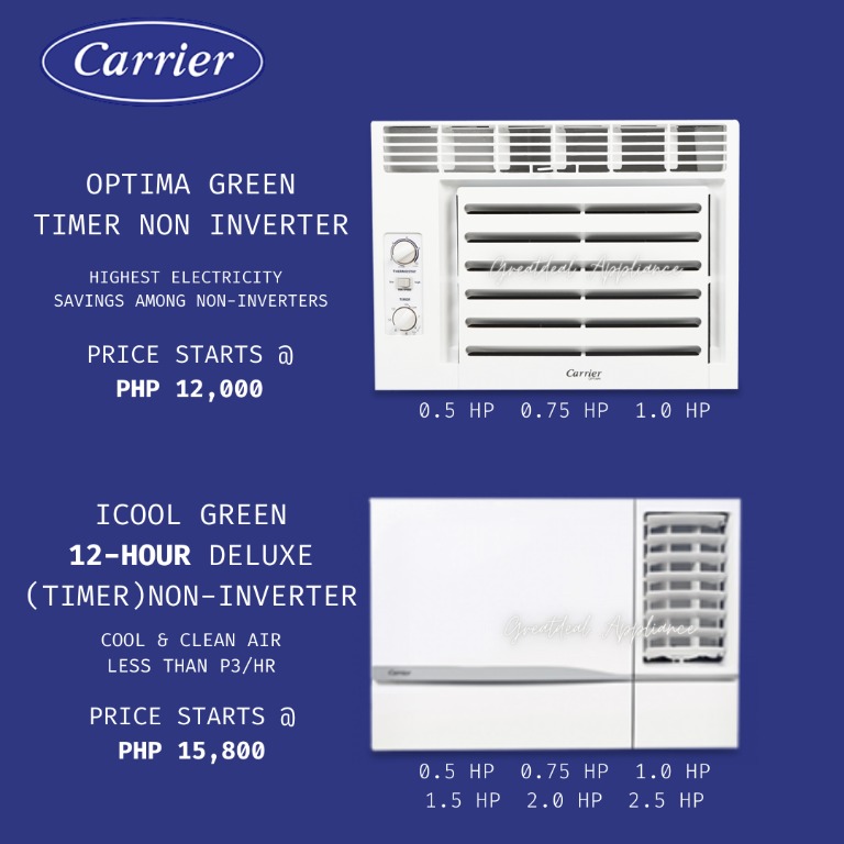 Carrier Window Type, TV & Home Appliances, Air Conditioning and Heating ...