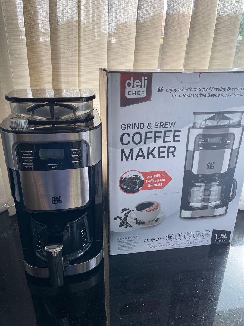 Deli Chef GRIND & BREW coffee maker, TV & Home Appliances, Kitchen ...