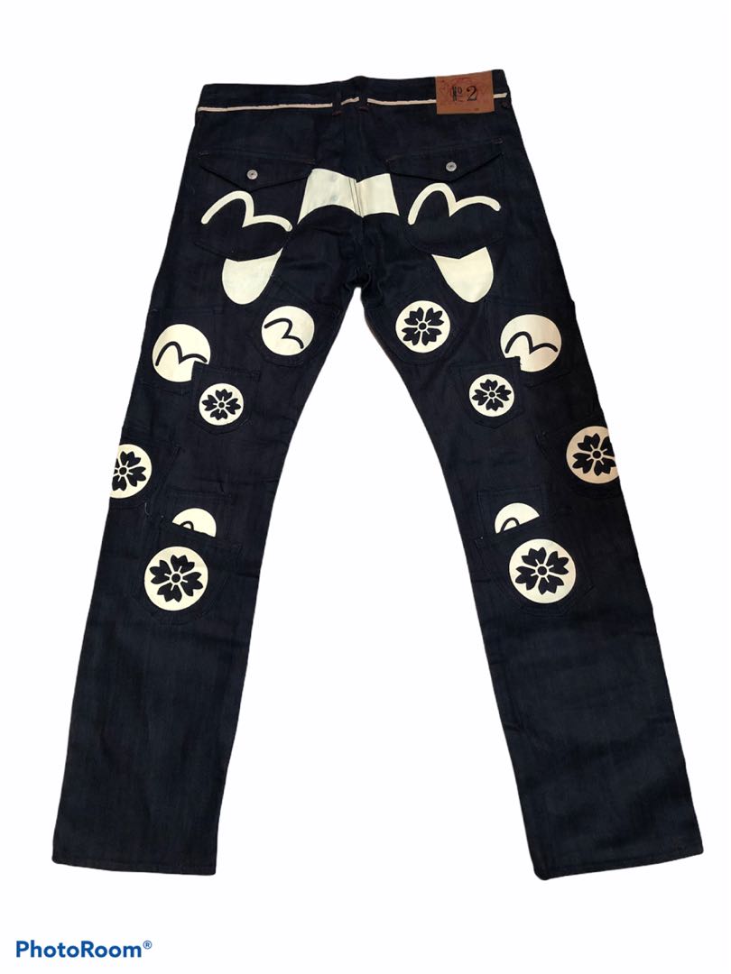 Evisu Multi Pocket Jeans Men s Fashion Bottoms Jeans On Carousell