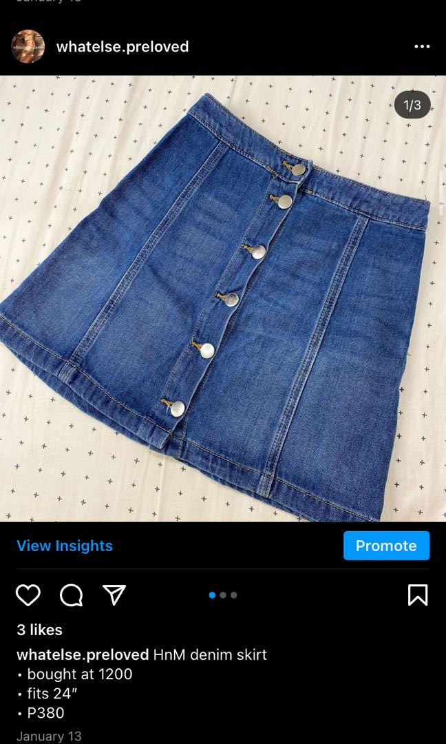 HnM Denim Skirt, Women's Fashion, Bottoms, Skirts on Carousell