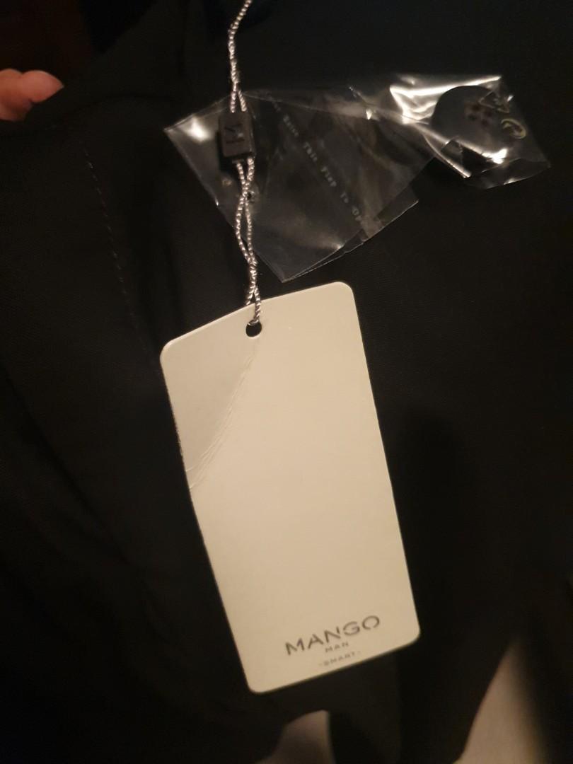 Mango Men Black Slim Smart Pants, Men's Fashion, Bottoms, Trousers on ...