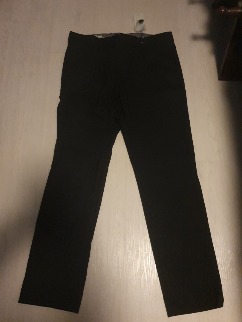 Mango Men Black Slim Smart Pants, Men's Fashion, Bottoms, Trousers on ...