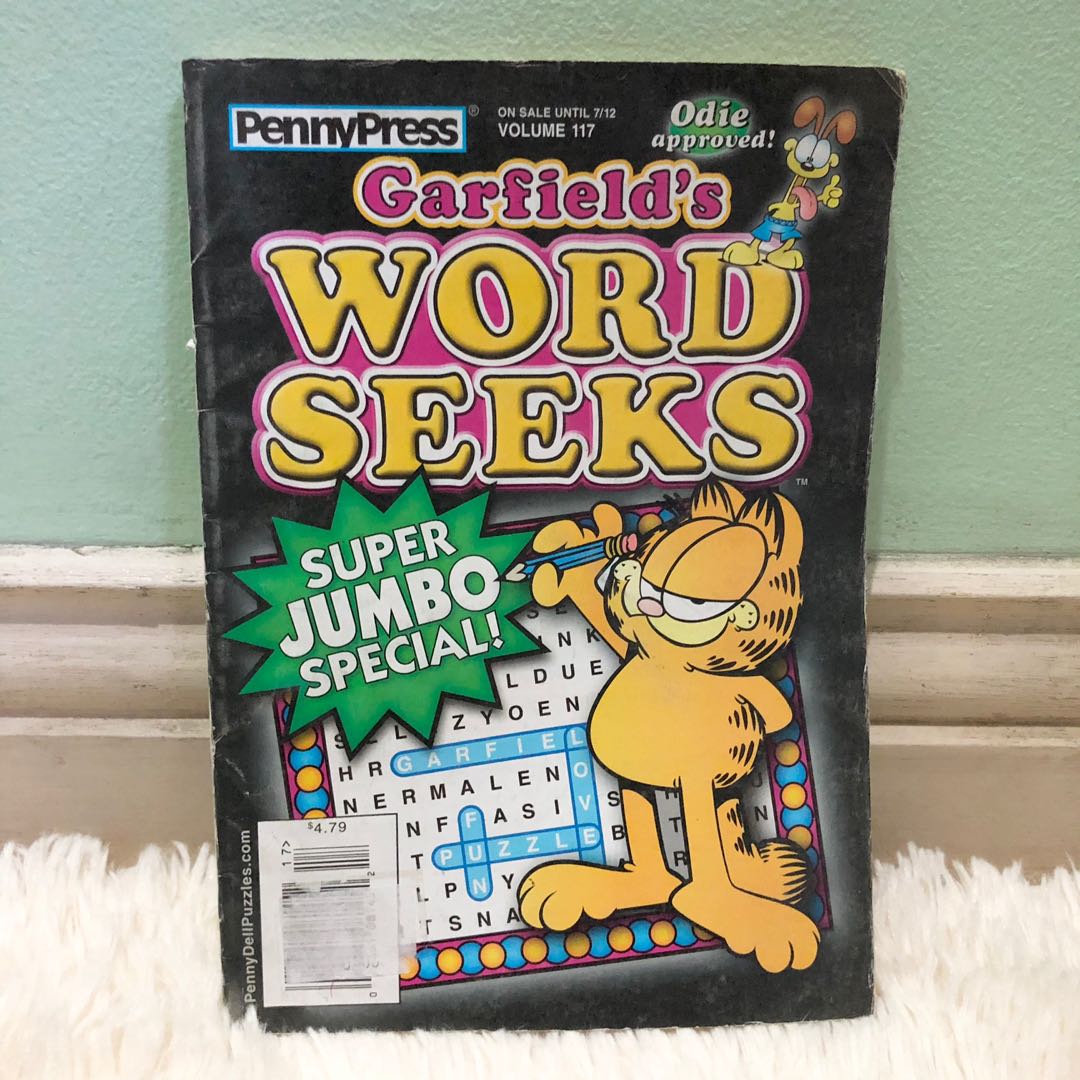 [New with some yellow marks] Garfield Word Search, Hobbies & Toys ...