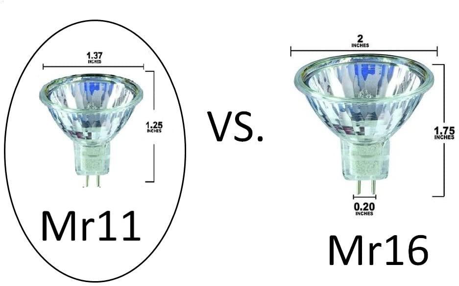 Pack of 10 20MR11/FL/CG 20 Watt, 12 Volt MR11, 12V, 20W G4 Bi-Pin Base ...