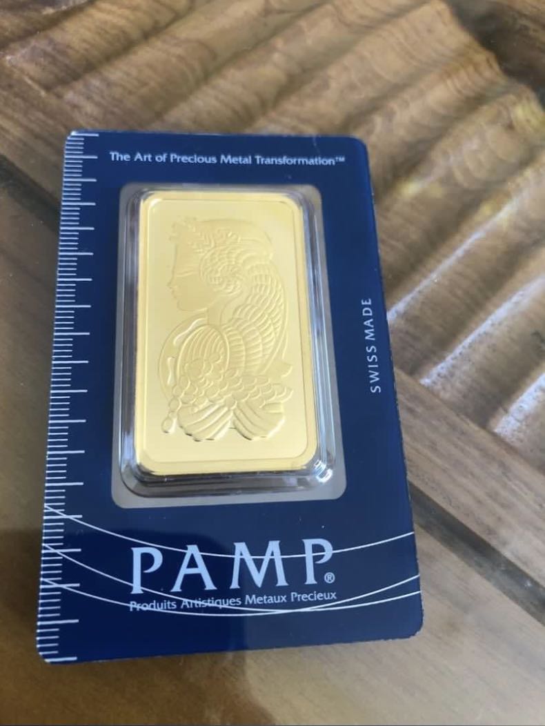 PAMP 50g Gold Bar, Hobbies & Toys, Memorabilia & Collectibles, Currency ...
