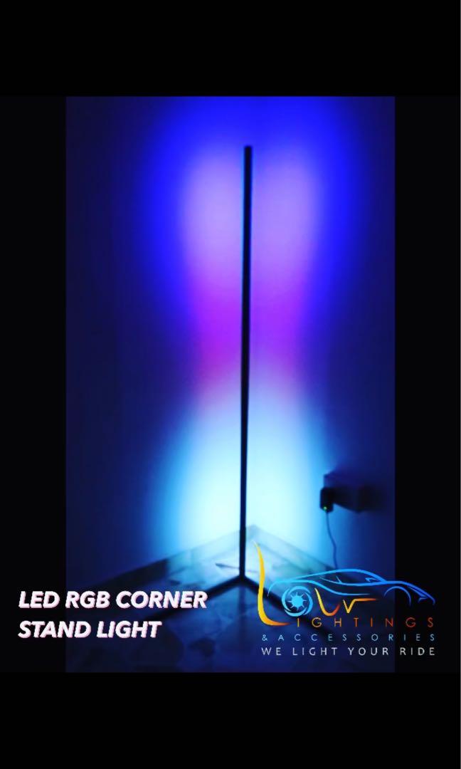 RGB CORNER LIGHT STAND, Furniture & Home Living, Lighting & Fans ...