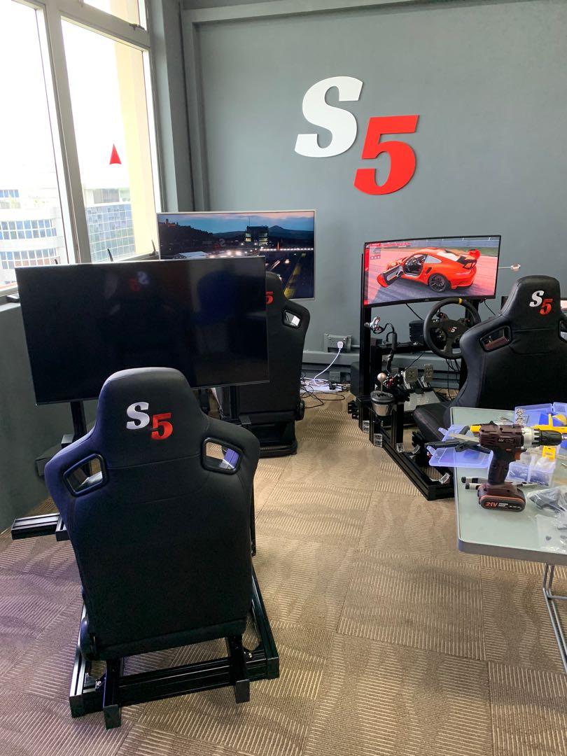 S5 Aluminium Sim Racing Cockpit / wheelstand / driving simulator rig ...