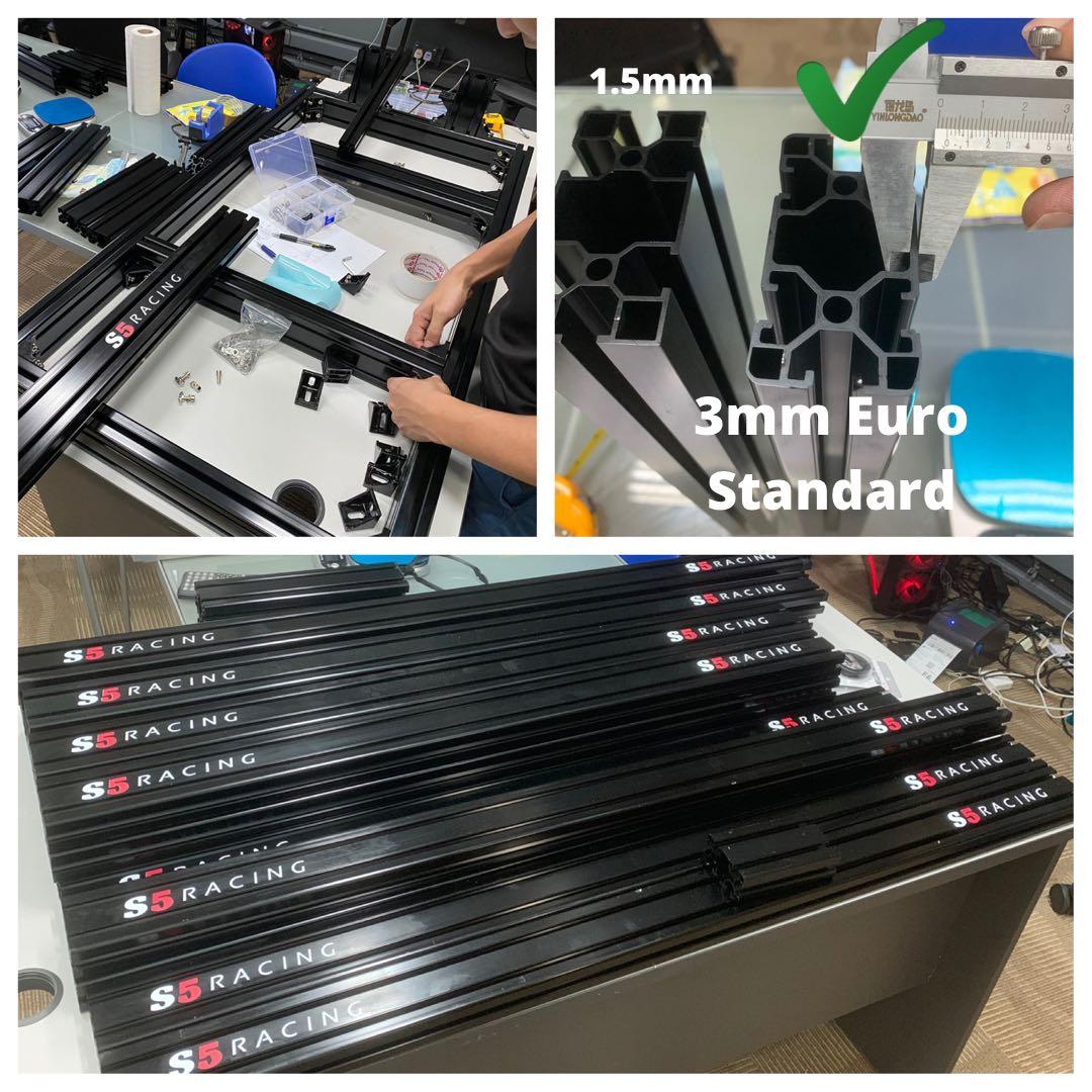 S5 Aluminium Sim Racing Cockpit / wheelstand / driving simulator rig ...