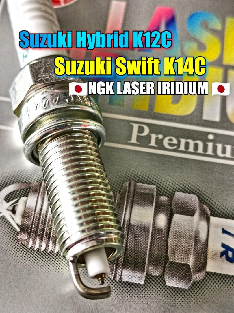 Suzuki Swift Vitara K14C / K12C hybrid NGK LASER IRIDIUM spark plugs ...