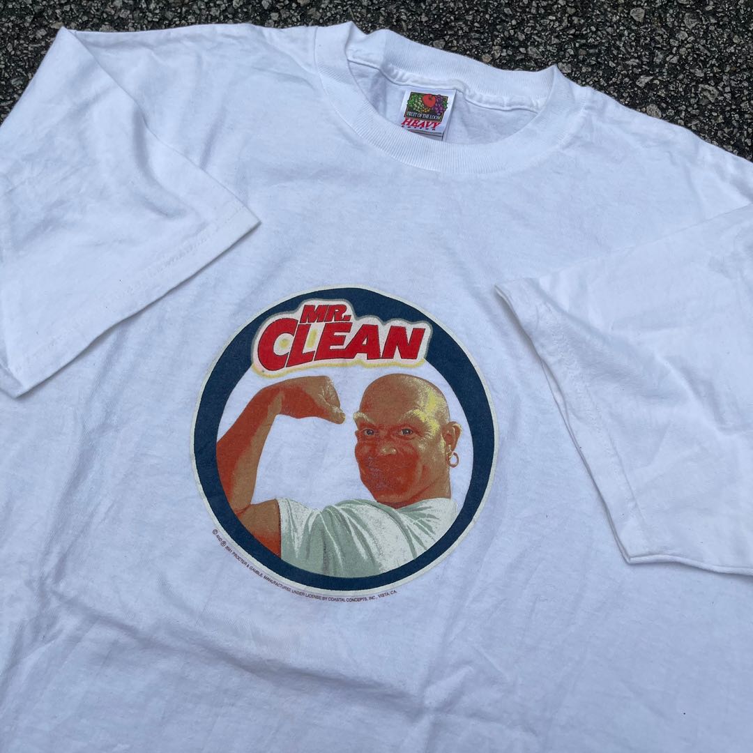 Vintage Mr Clean Tee, Men's Fashion, Tops & Sets, Tshirts & Polo Shirts ...
