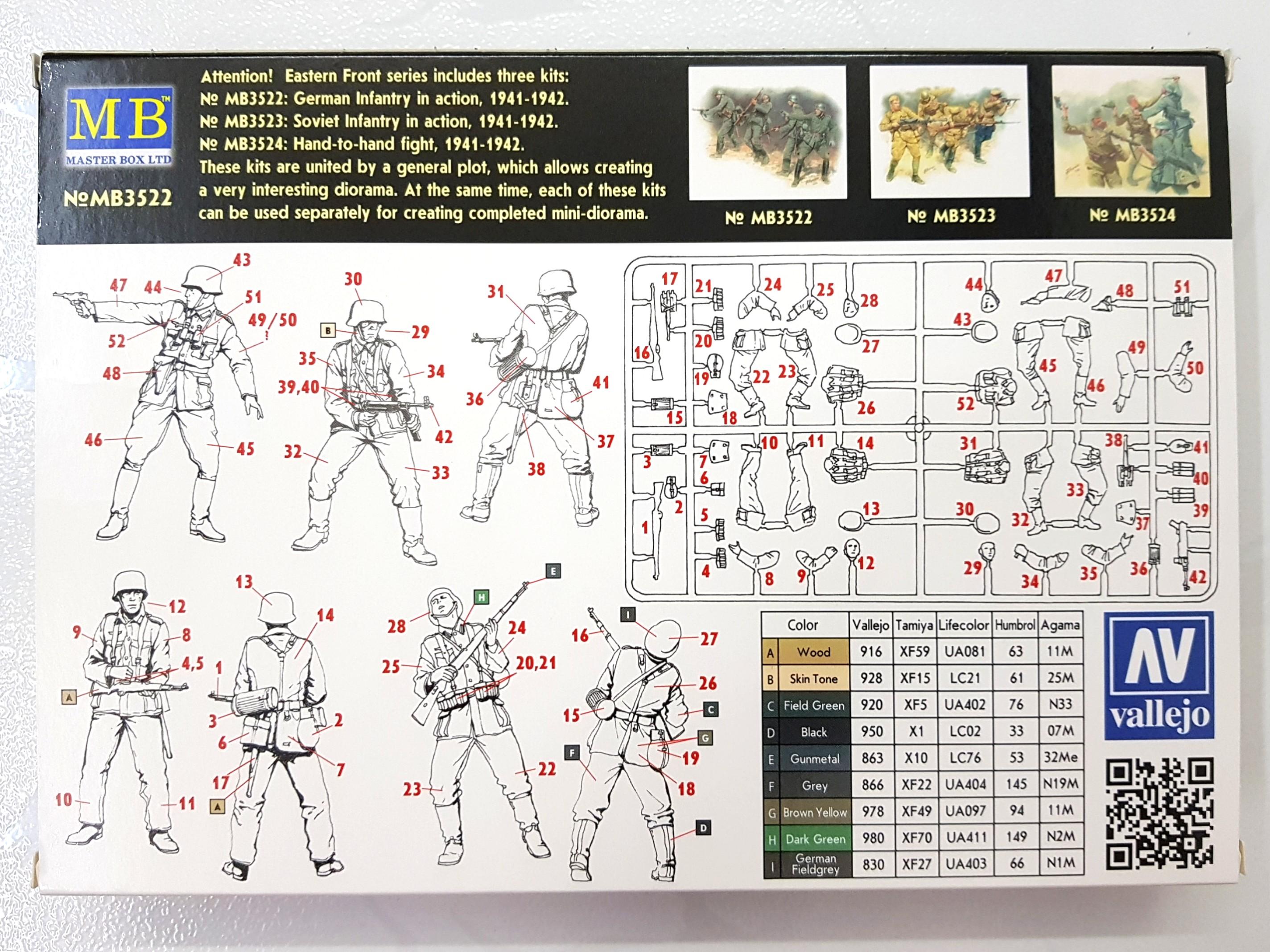 1/35 Master Box #3522 Eastern Front Series Kit 1 of 3, German Infantry ...