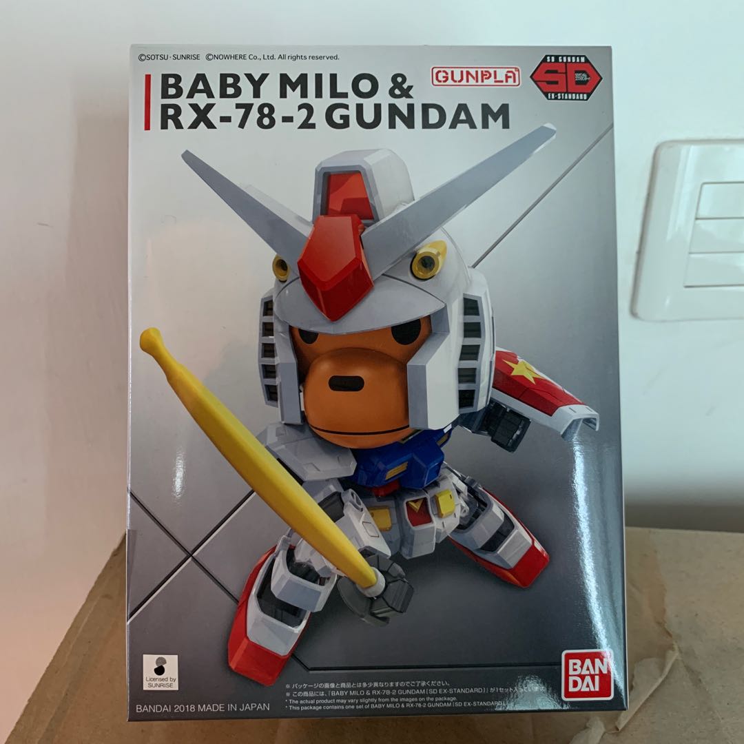 全新 Bandai PB 魂限 BABY MILO ＆ RX-78-2 GUNDAM [SD EX-STANDARD] 模型 非 EG HG ...