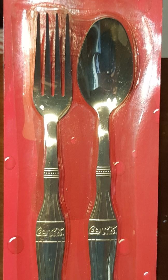 Coca Cola spoon and fork, Furniture & Home Living, Kitchenware ...
