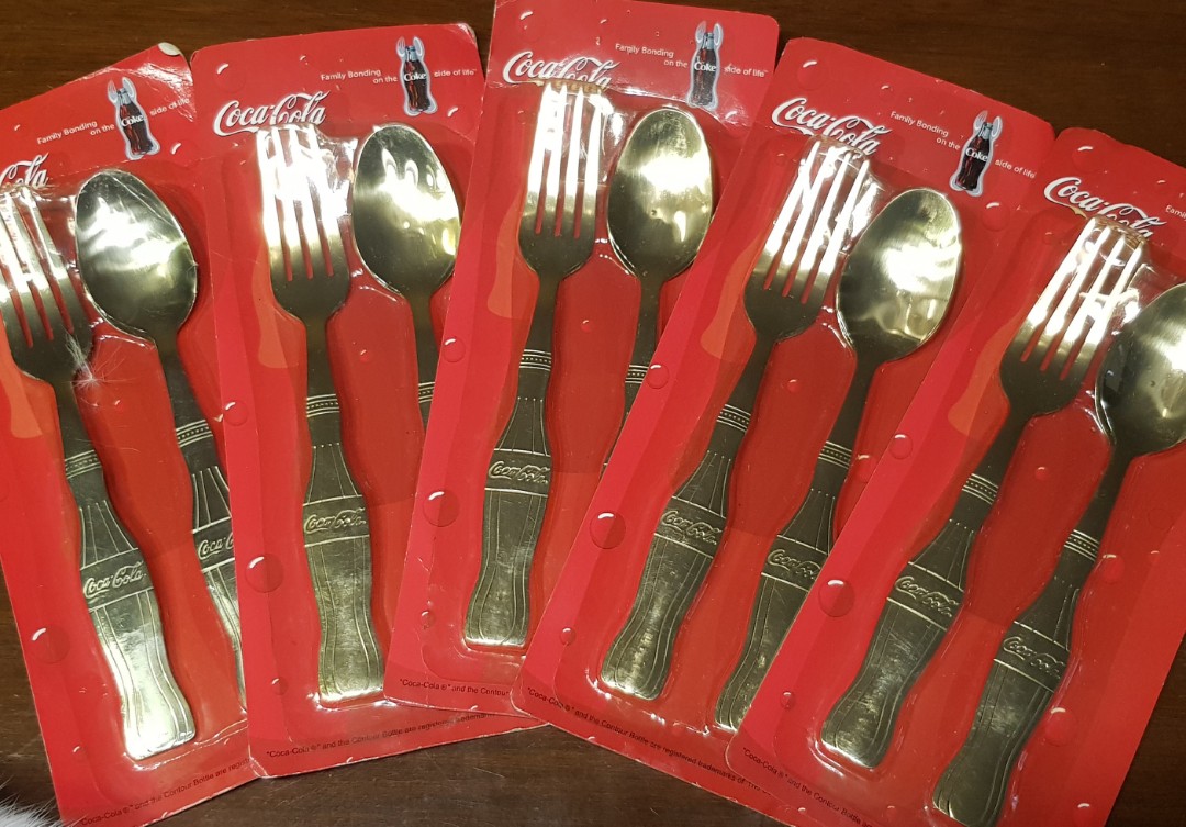 Coca Cola spoon and fork, Furniture & Home Living, Kitchenware ...