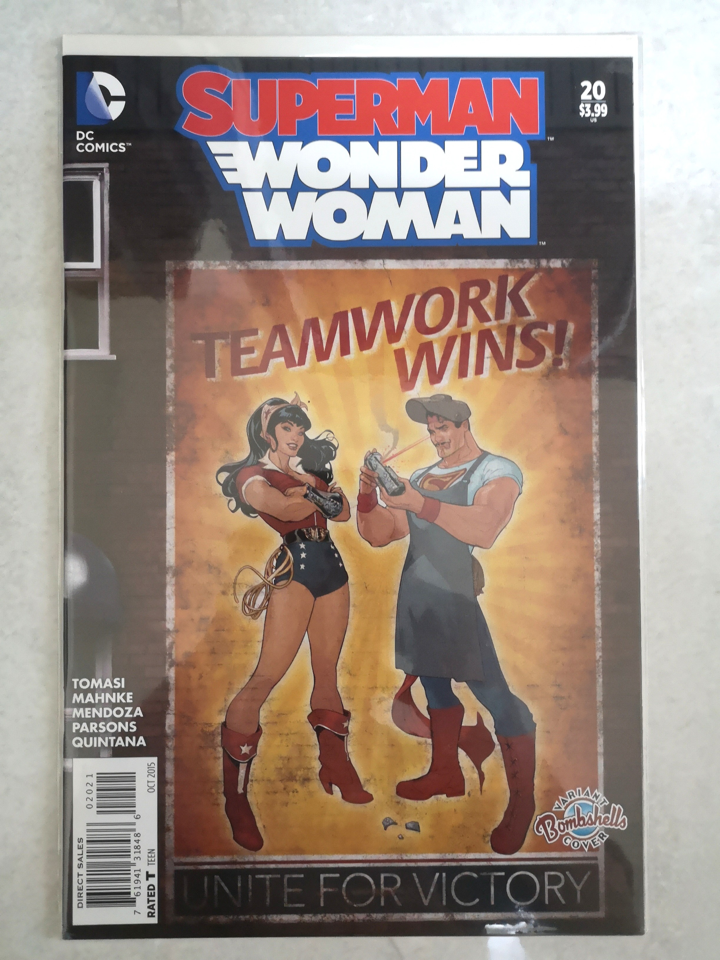 DC COMICS SUPERMAN WONDER WOMAN #20 BOMBSHELLS VARIANT COVER, Hobbies & Toys, Books & Magazines ...