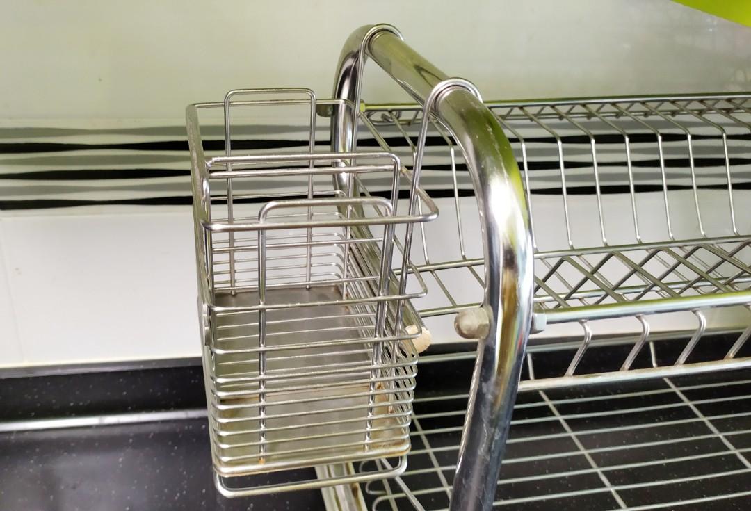 Stainless steel dish drainer Flying basket Oval dishes, Furniture ...