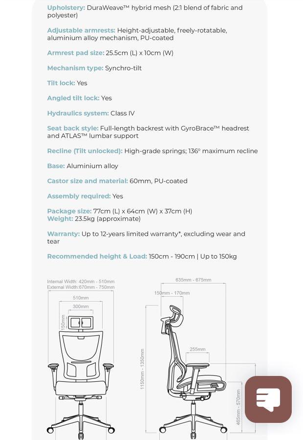 Ergotune supreme, Furniture, Tables & Chairs on Carousell