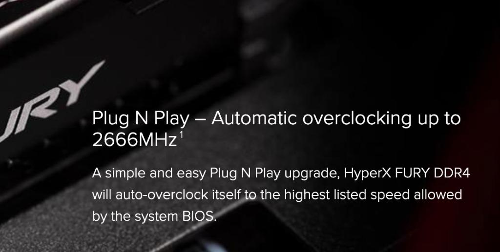 HyperX Fury DDR4 16gb 2666MHz Intel 8th Gen +, Computers & Tech, Parts ...