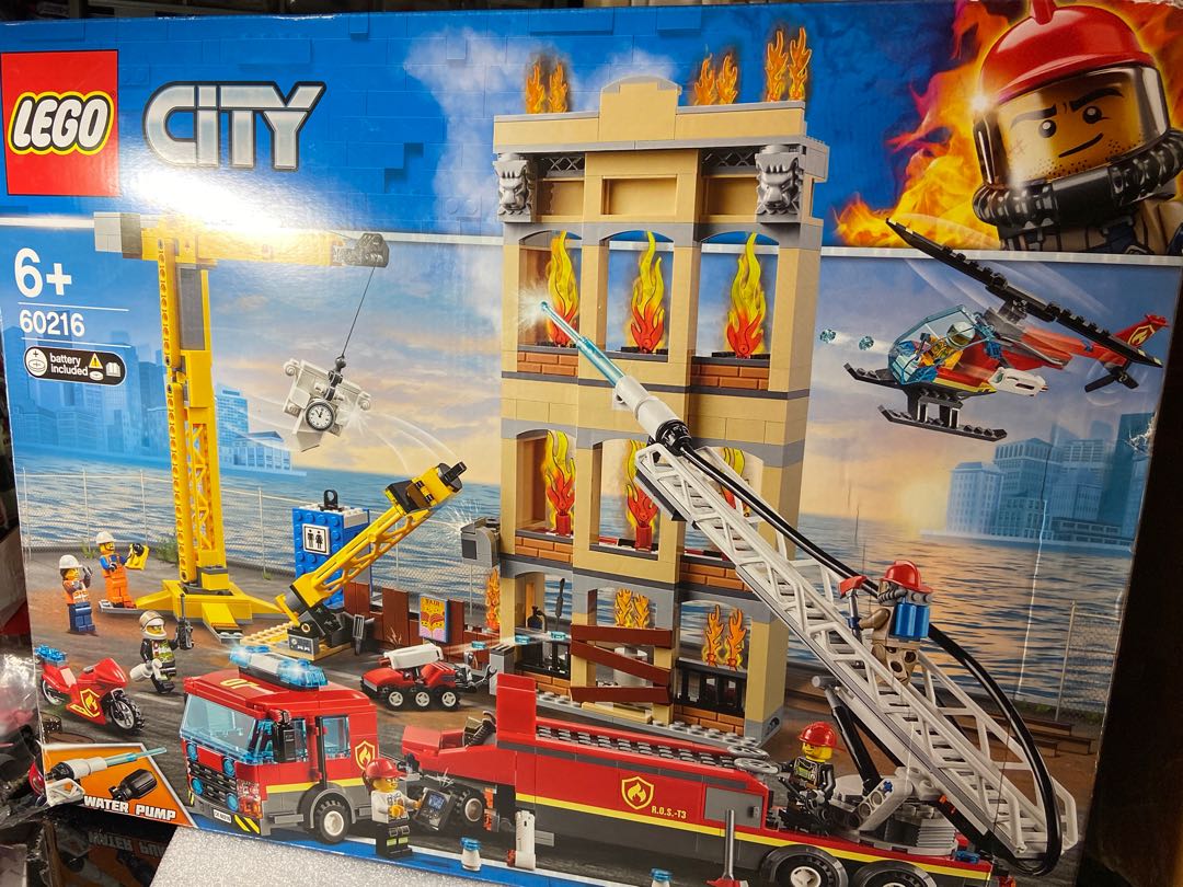 LEGO 樂高 city 60216 Downtown Fire Brigade 消防車 消防員 消防隊, 興趣及遊戲, 玩具 & 遊戲類 ...