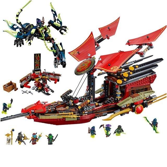 Lepin Lego Ninjago Ninja Go Destiny Bounty Pirate Sail Boat Ship ...