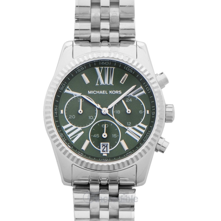 [NEW] Michael Kors Lexington Chronograph Quartz Green Dial Ladies Watch ...