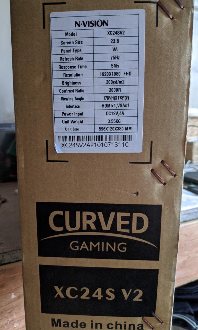 Nvision XC24S V2 - 24' IPS Curved Monitor (Brand New), Audio, Other ...