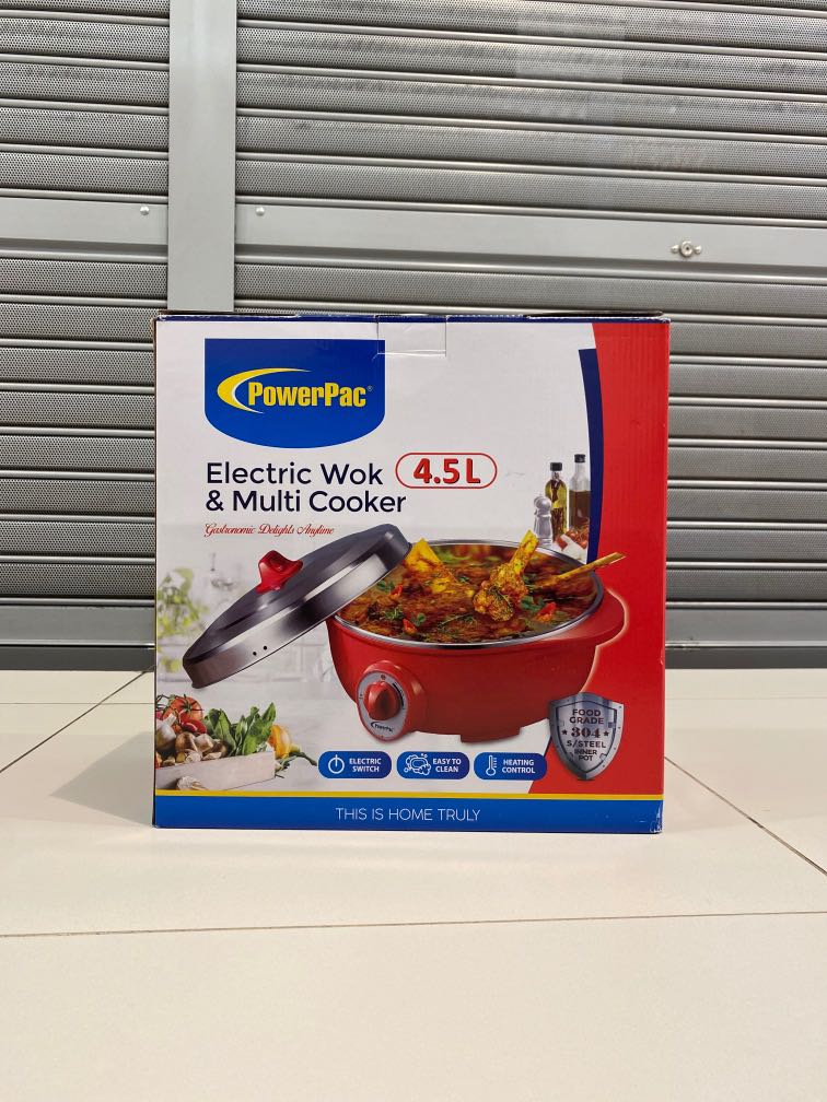 BNIB Powerpac Electric Wok & Multi Cooker (Hot Pot), TV & Home ...