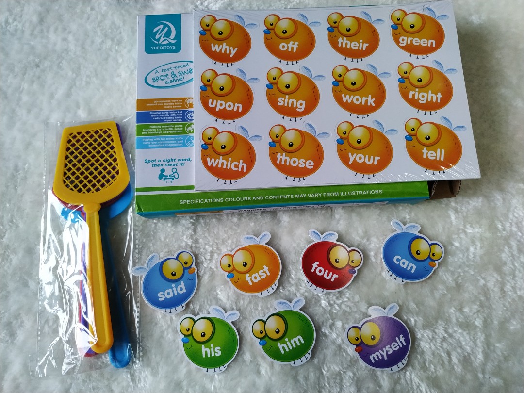 Sight Words Swat (x 1 set), Hobbies & Toys, Toys & Games on Carousell