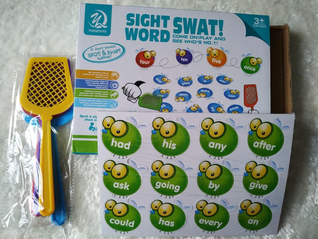 Sight Words Swat (x 1 set), Hobbies & Toys, Toys & Games on Carousell