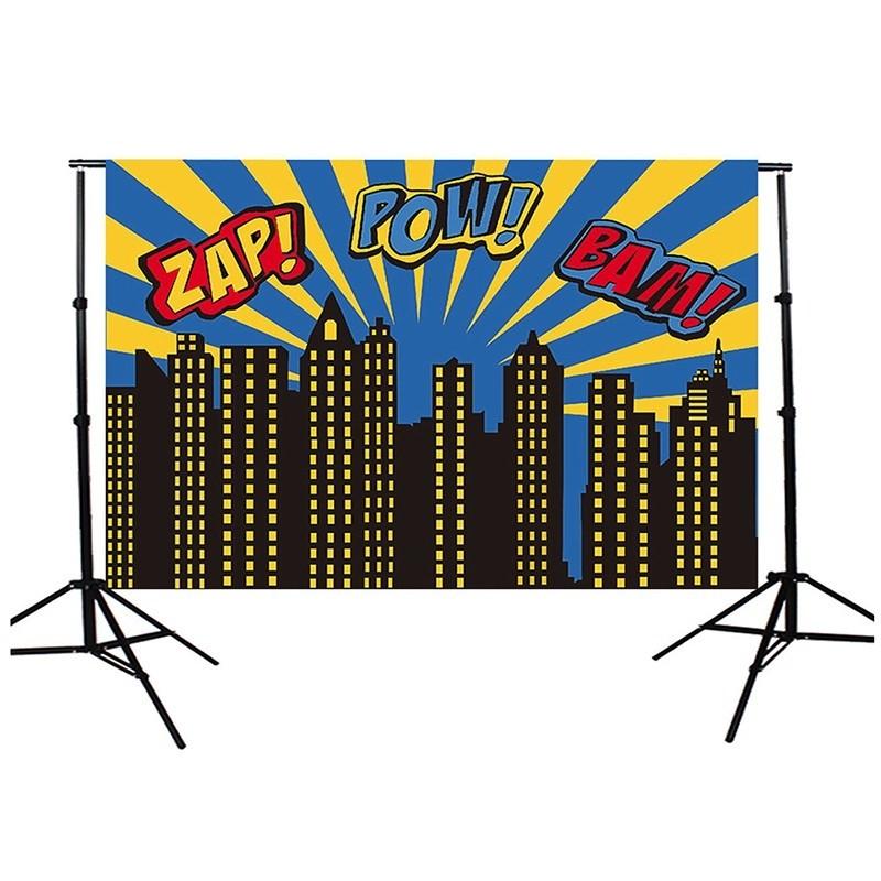Superhero/Buildings Backdrop/Background, Hobbies & Toys, Stationary ...