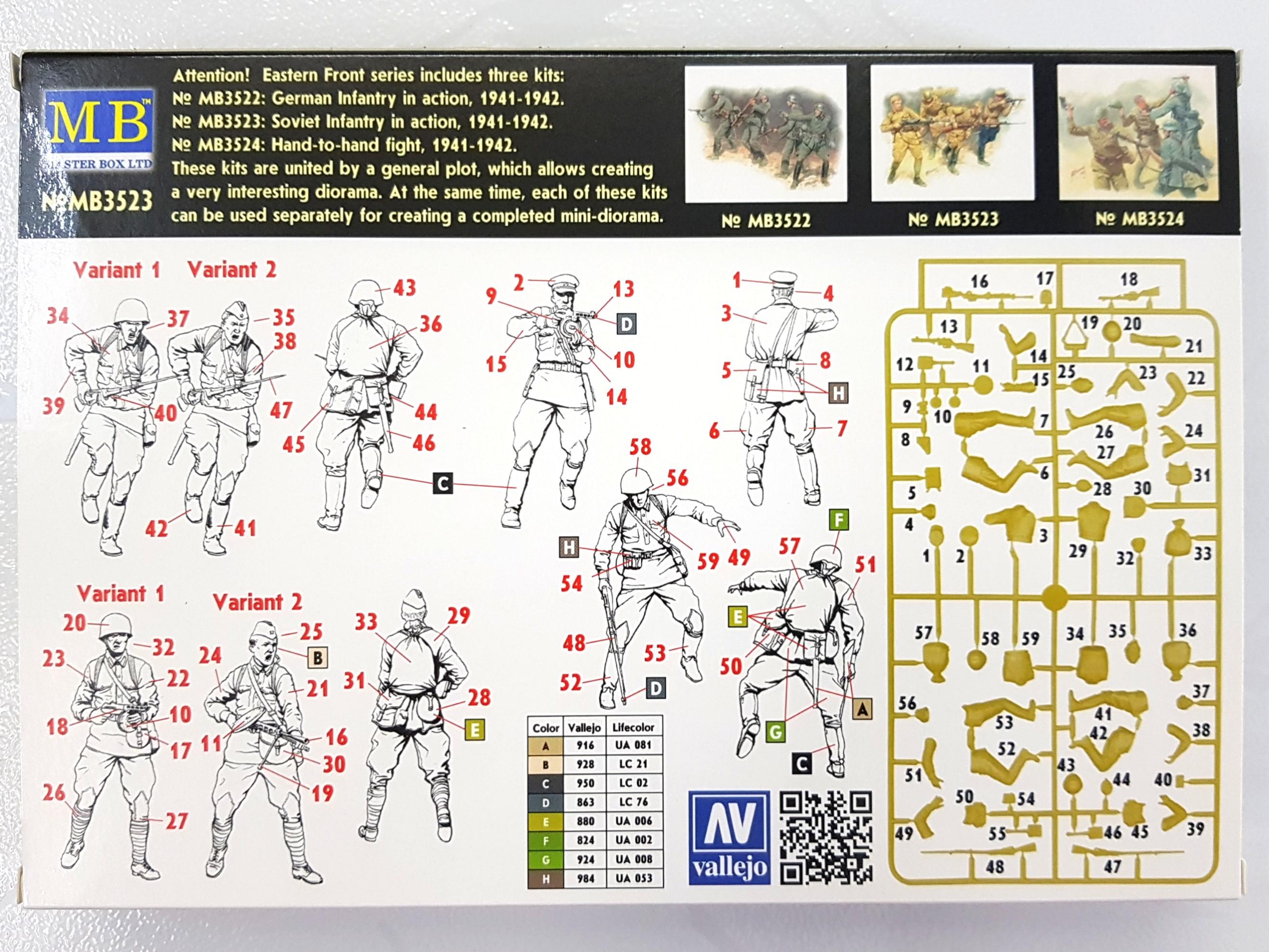 1/35 Master Box #3523 Eastern Front Series Kit 2 of 3, Soviet Infantry ...