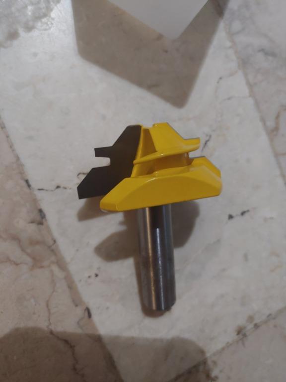 1/2" Shank 45 Degree Mortise Tenon Knife Lock Miter Router Bit 3/4 ...