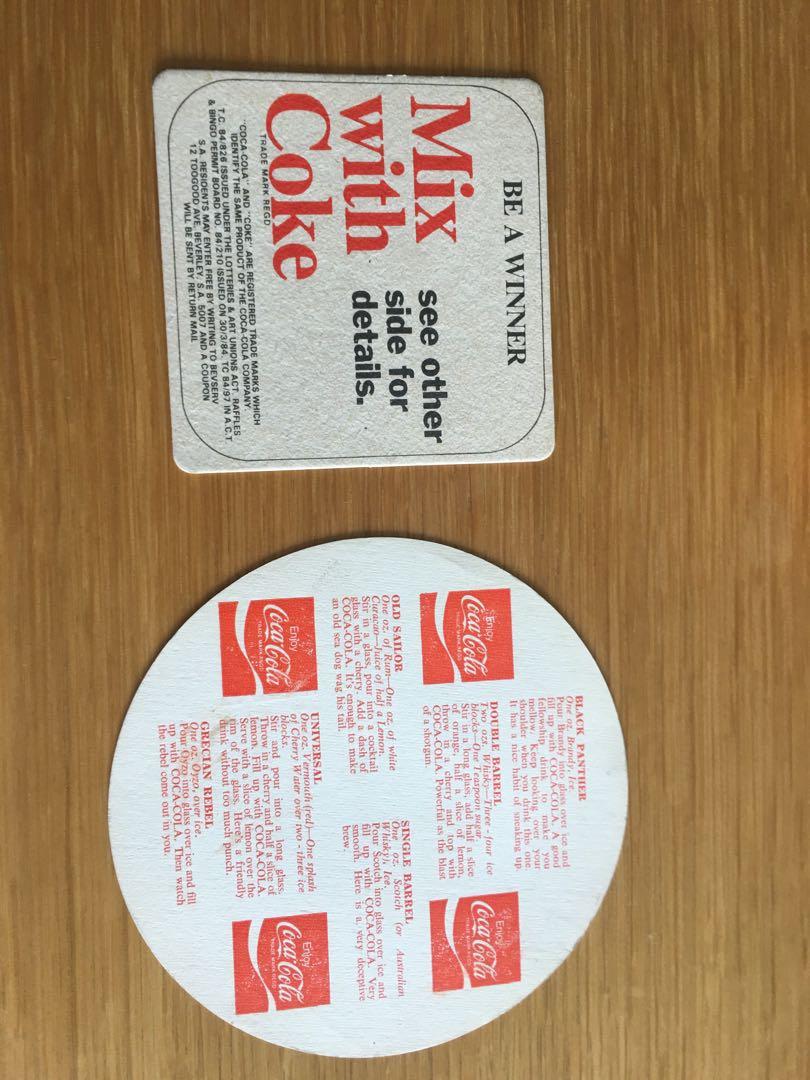 Coke, Coca-Cola, vintage, paper, cardboard, coasters, unique, recipe ...