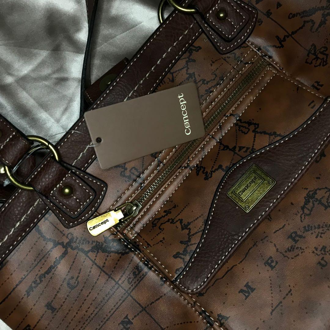 Concept Voyage Map Travel Themed World Map Handbag/Shoulder bag, Women ...