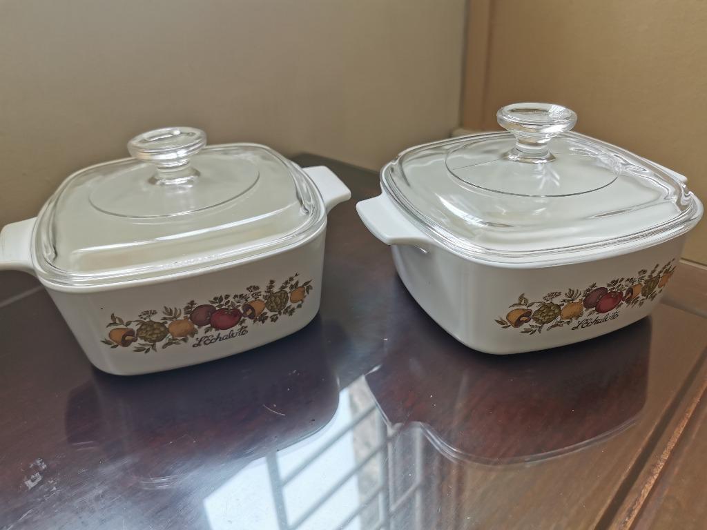 Corningware pots x 2 (Ceramic cooking pot) 2L, Furniture & Home Living ...