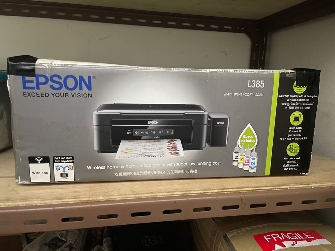 Epson Printer L385 + Scanner (original $565), Computers & Tech ...