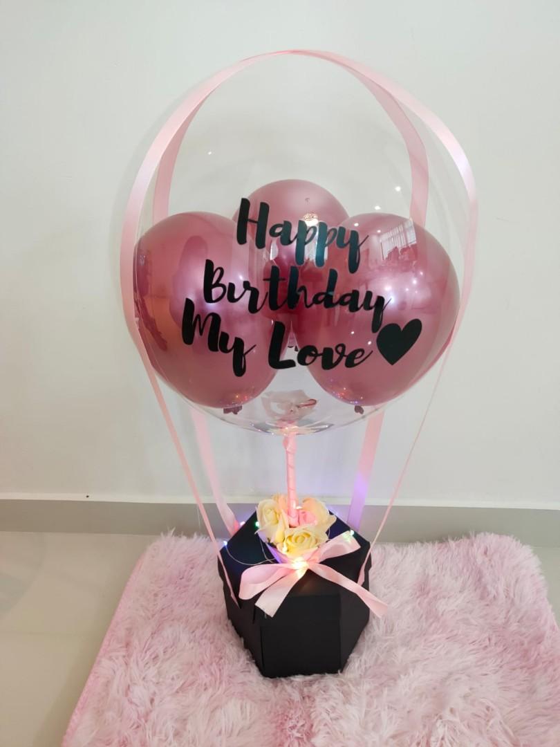 Hexagon box explosion with hot air balloon, Gardening, Flowers ...