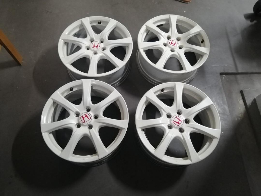 Honda civic type r (fd2r) rims, Car Accessories, Tyres & Rims on Carousell